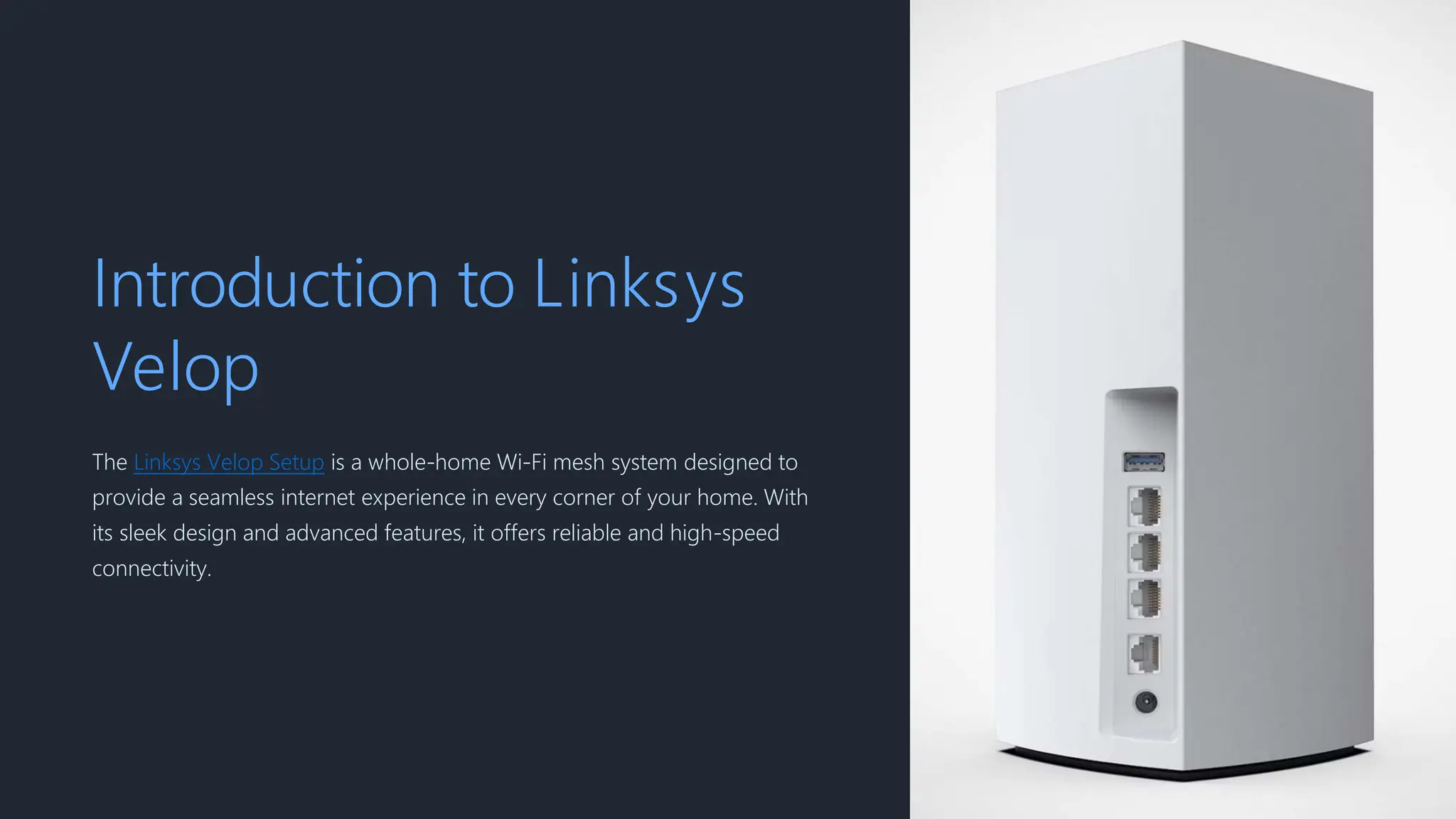 Step-by-Step Easy Linksys Velop setup Process | PPT