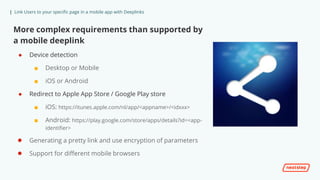 Link Users to Your Specific Page in a Mobile App With Deeplinks | PPTX