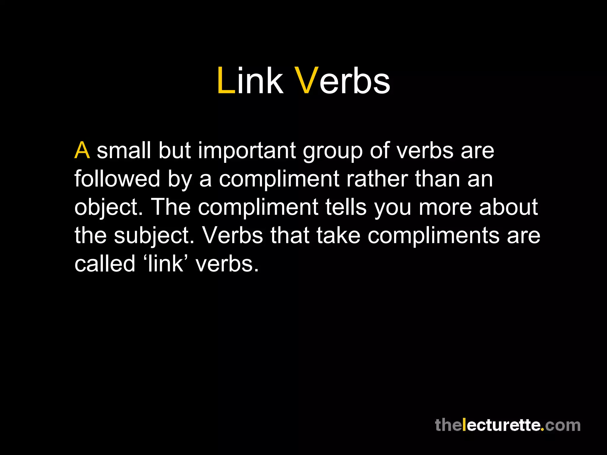 Link Verbs | PPT