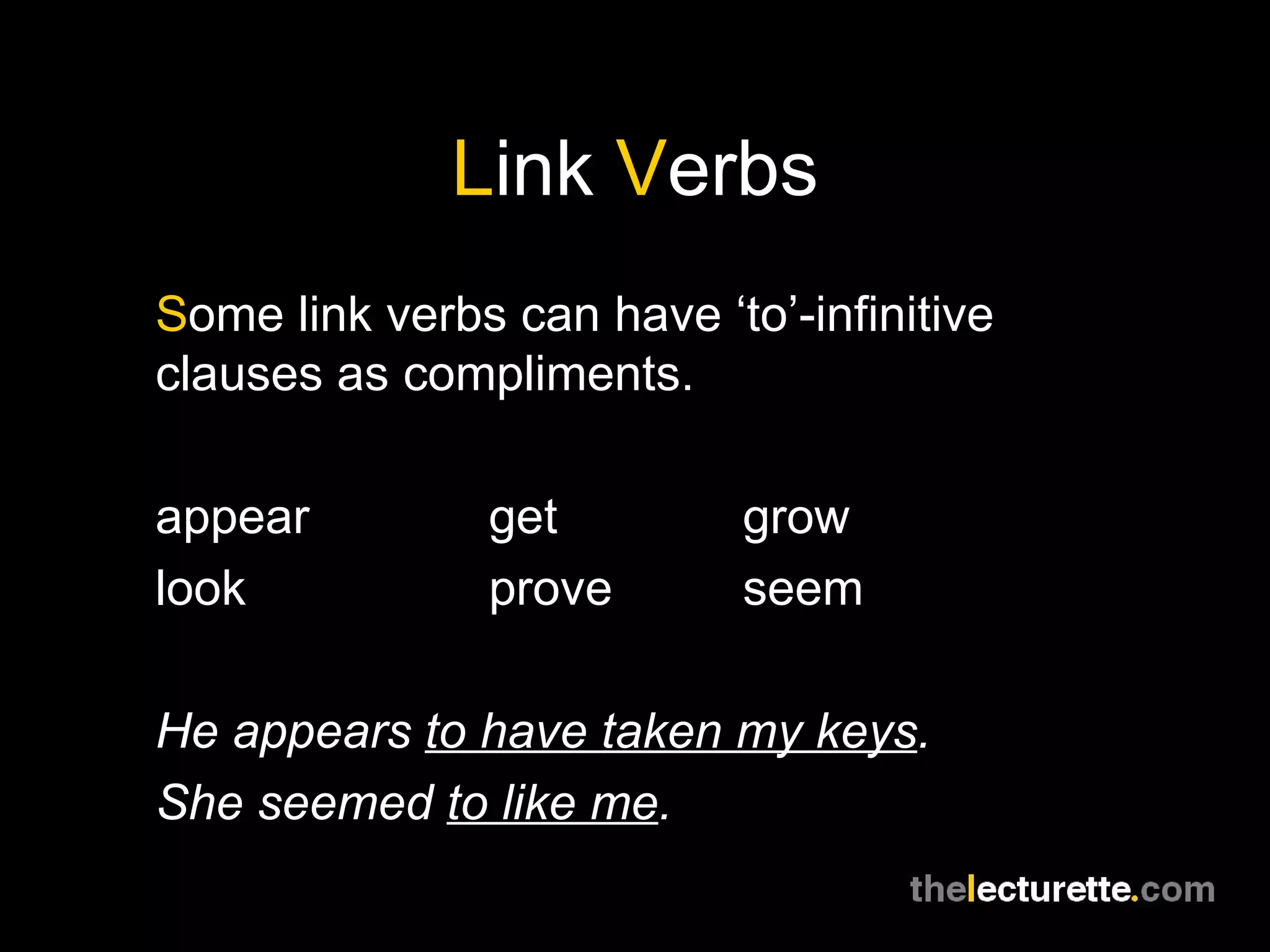 Link Verbs | PPT