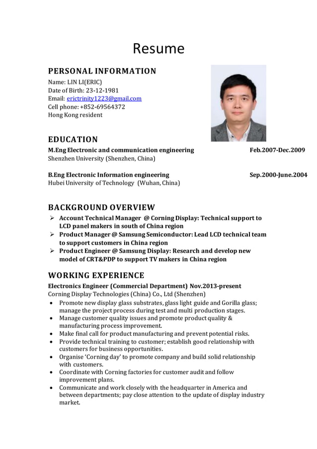 Lin li(eric) resume hk | DOCX