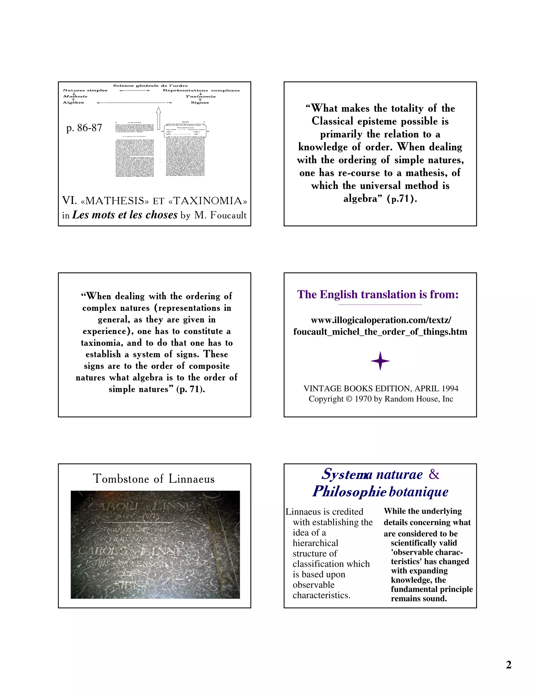 Linnaeus Handout | PDF | Physics | Science