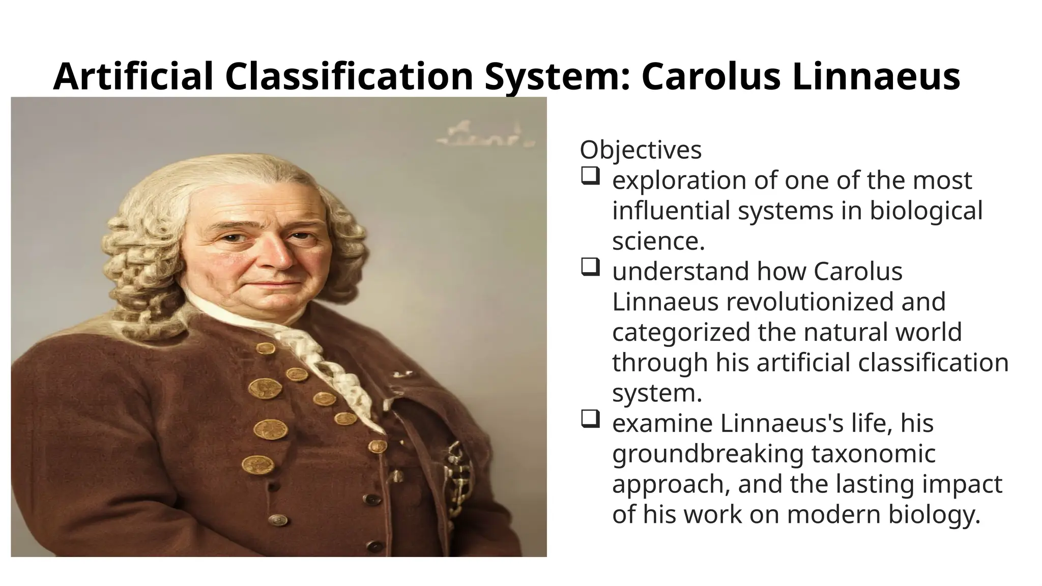Linnaeus classification with details of history and | PPTX