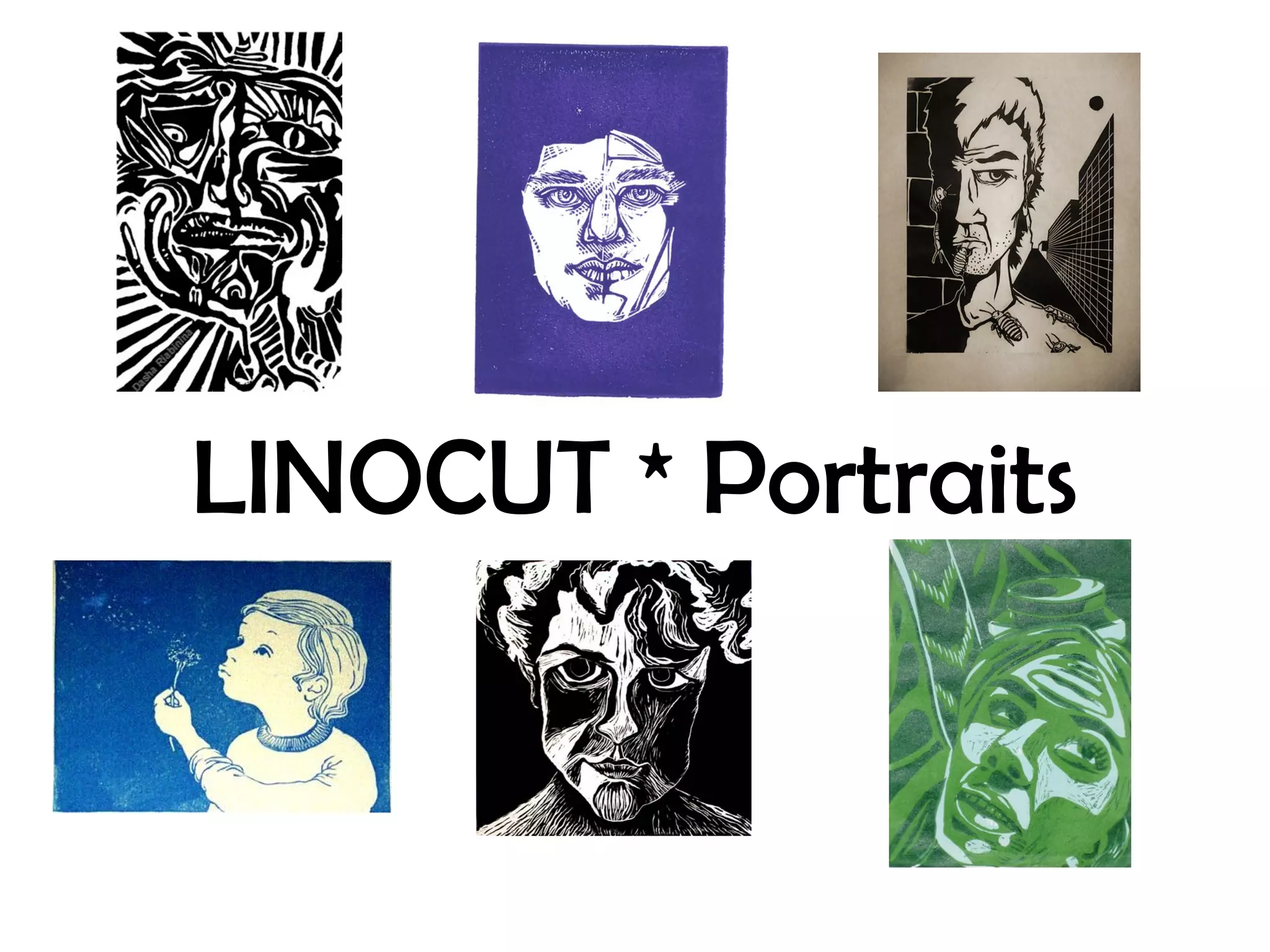 Linocut portrait examples | PPT