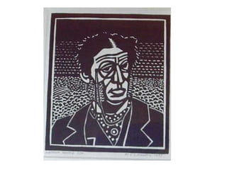 Linocut portrait examples | PPT