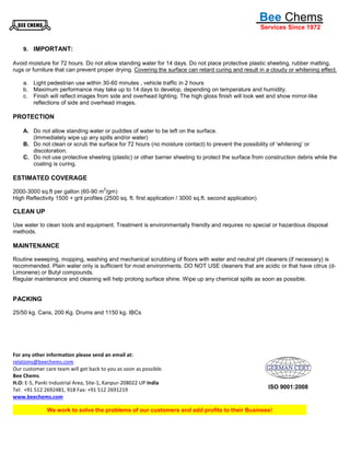 Lino pfgh high performance, high gloss solution, bee chems,india | PDF