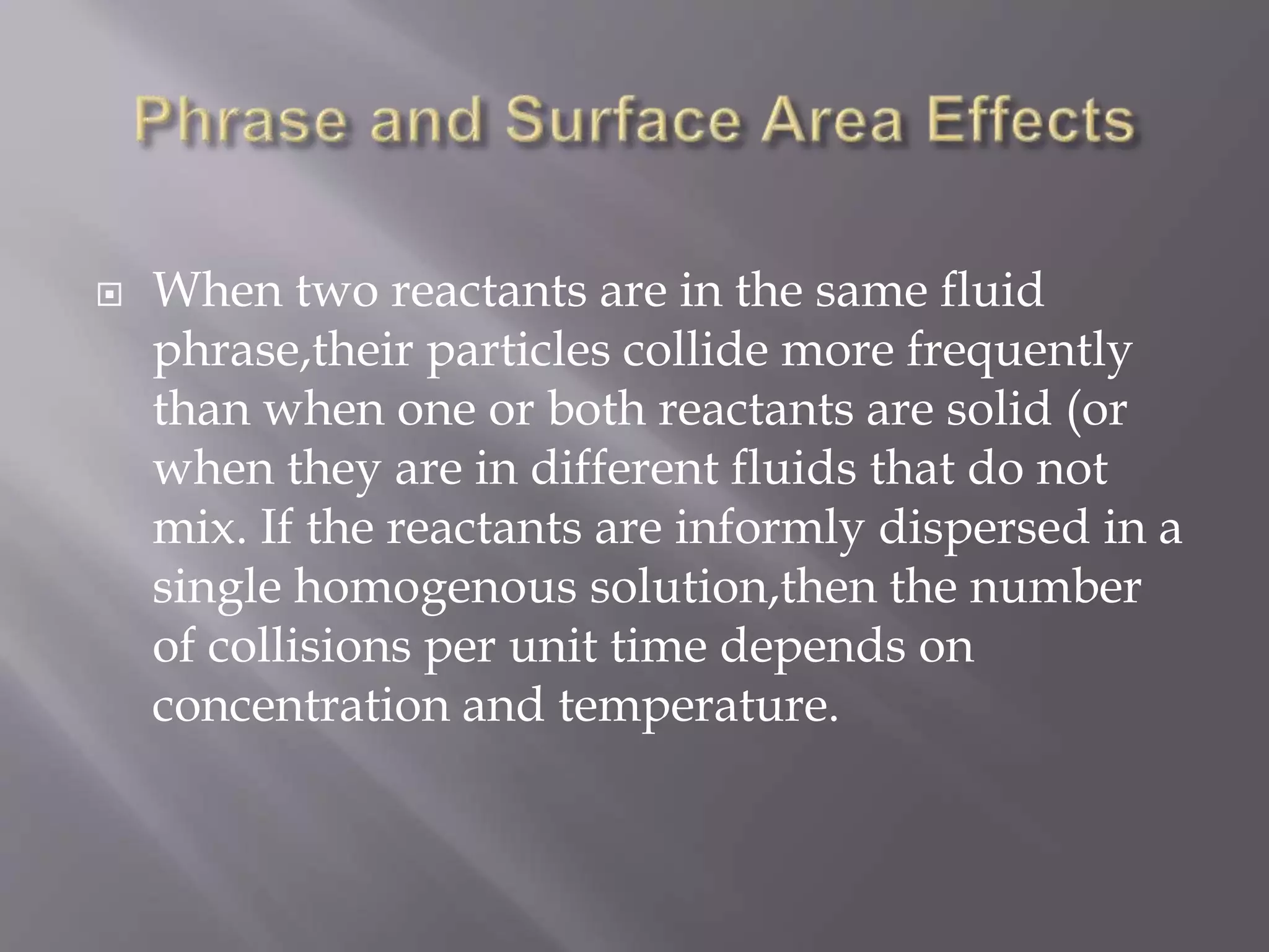 factors that affects the rate of reaction | PPTX