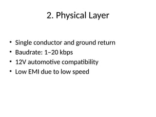 LIN Presentation Detailed for automotive | PPTX
