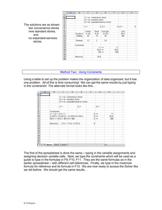 Linear programming with excel | PDF