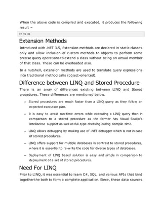 Linq in C# | DOCX