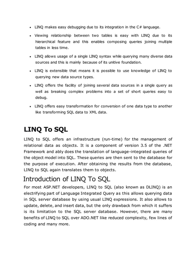 Linq in C# | DOCX