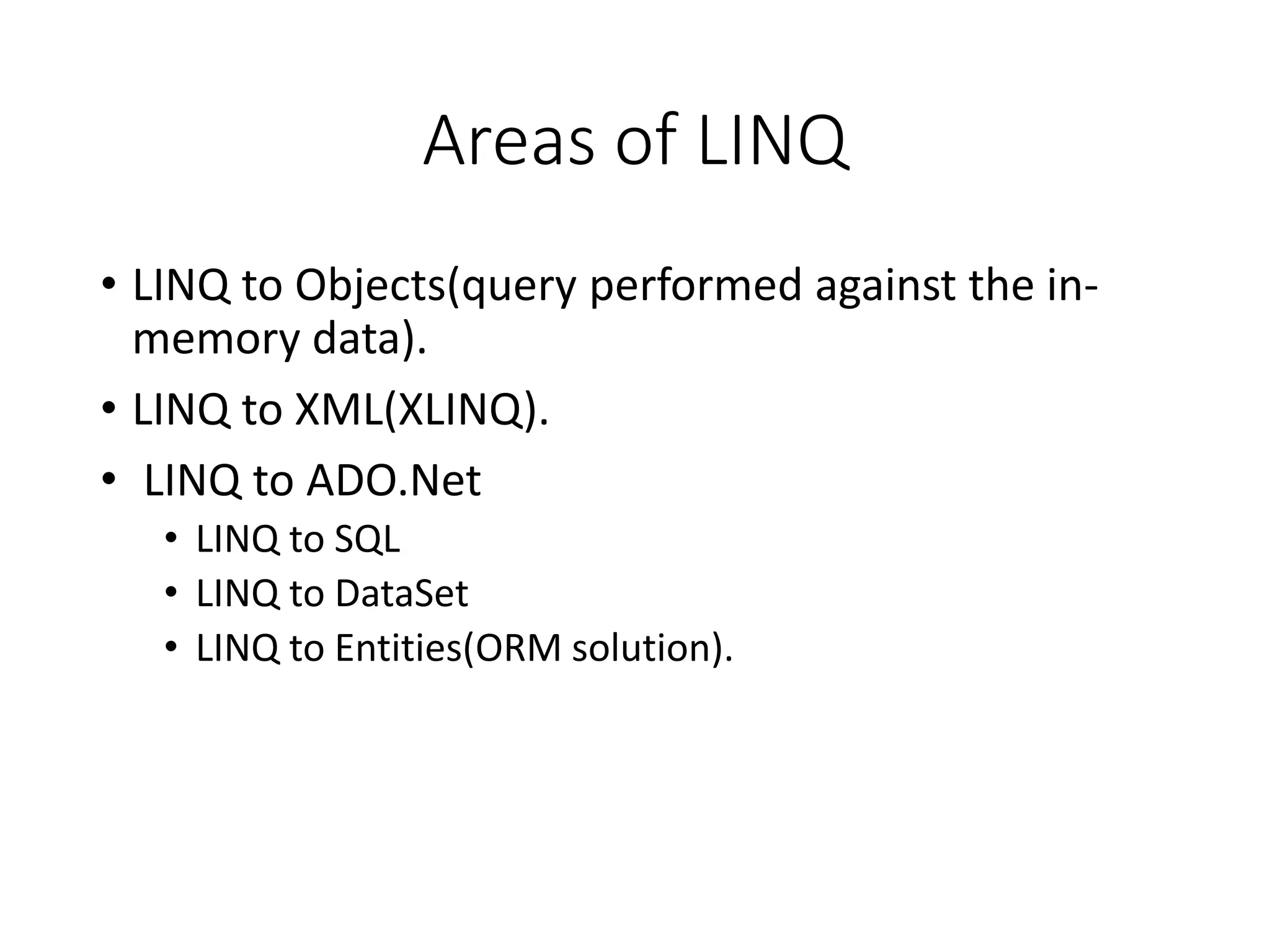 Linq Architecture Ppt