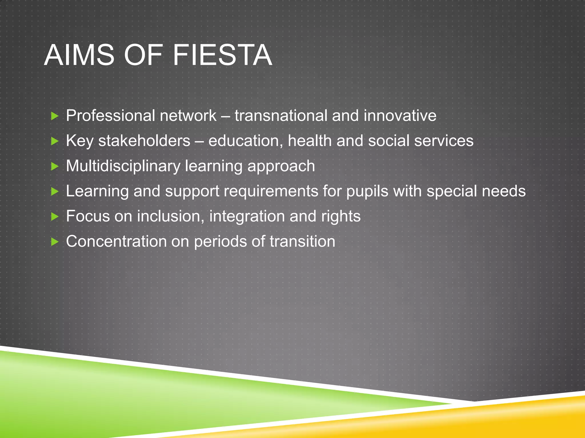 FIESTA Network Project Description | PPTX