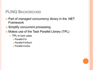LINQ/PLINQ | PPTX