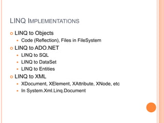 LINQ/PLINQ | PPTX
