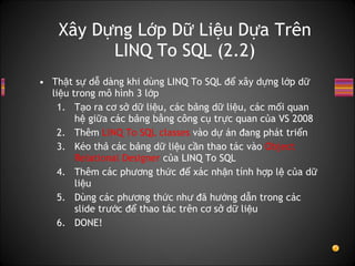 Linq To Sql | PPT