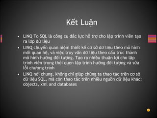 Linq To Sql | PPT
