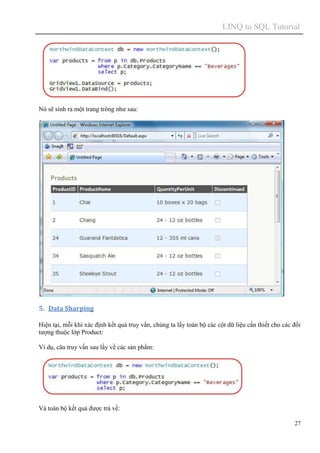 Linq to-sql-tutorial | PDF