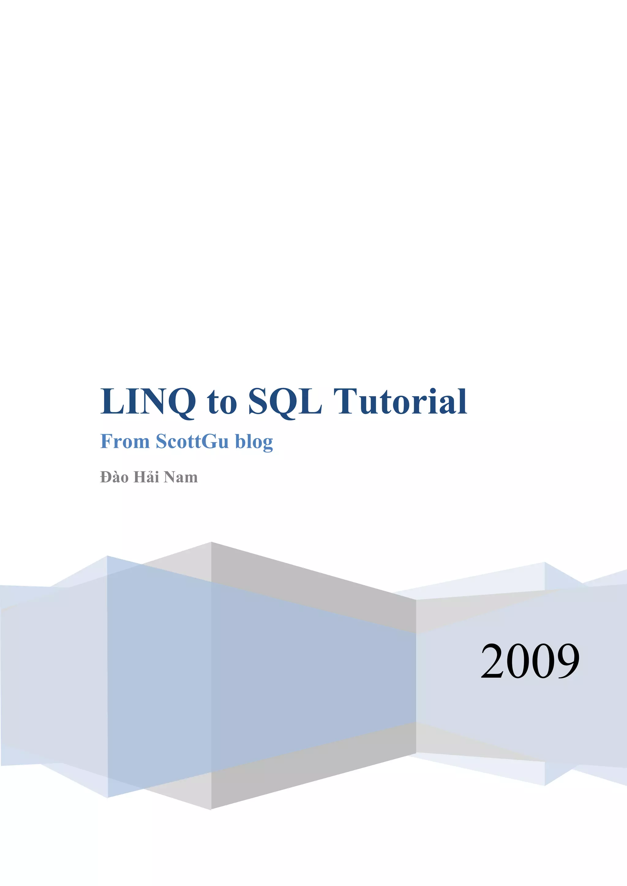 Linq to-sql-tutorial | PDF