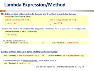Linq and lambda | PPTX