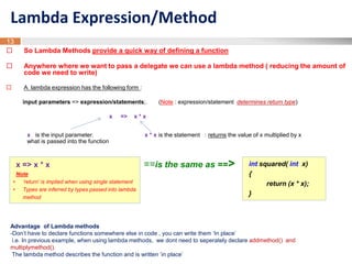 Linq and lambda | PPTX