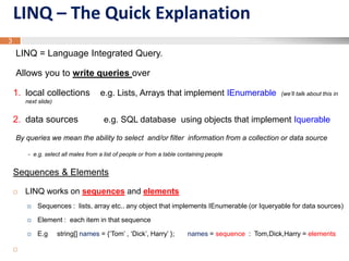 Linq and lambda | PPTX