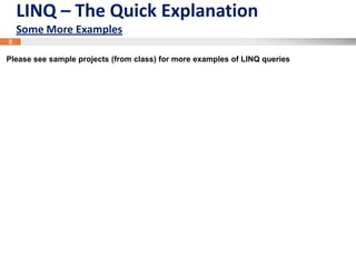Linq and lambda | PPTX