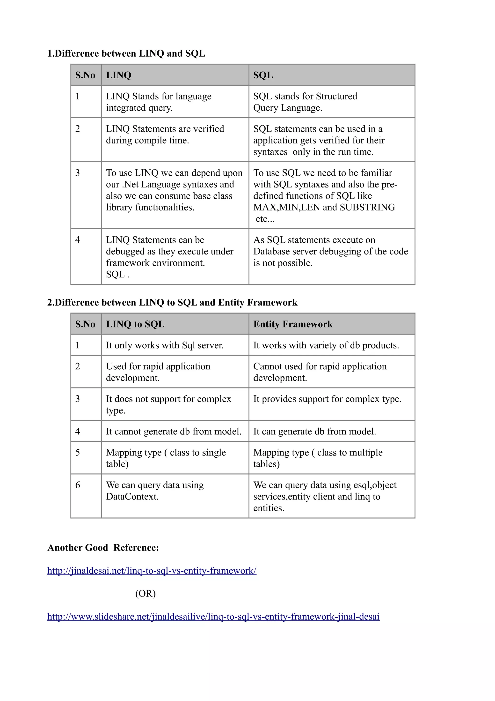 Linq difference faqs- 1 | PDF