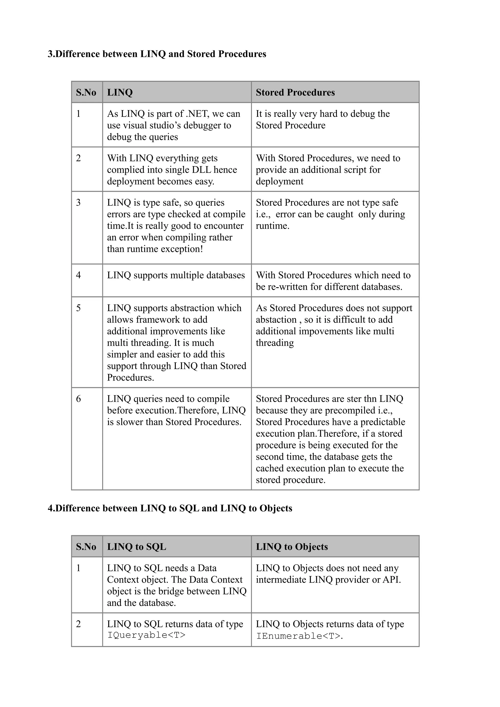Linq difference faqs- 1 | PDF