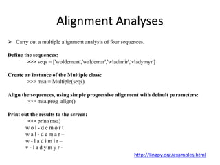 LingPy : A Python Library for Historical Linguistics | PPT
