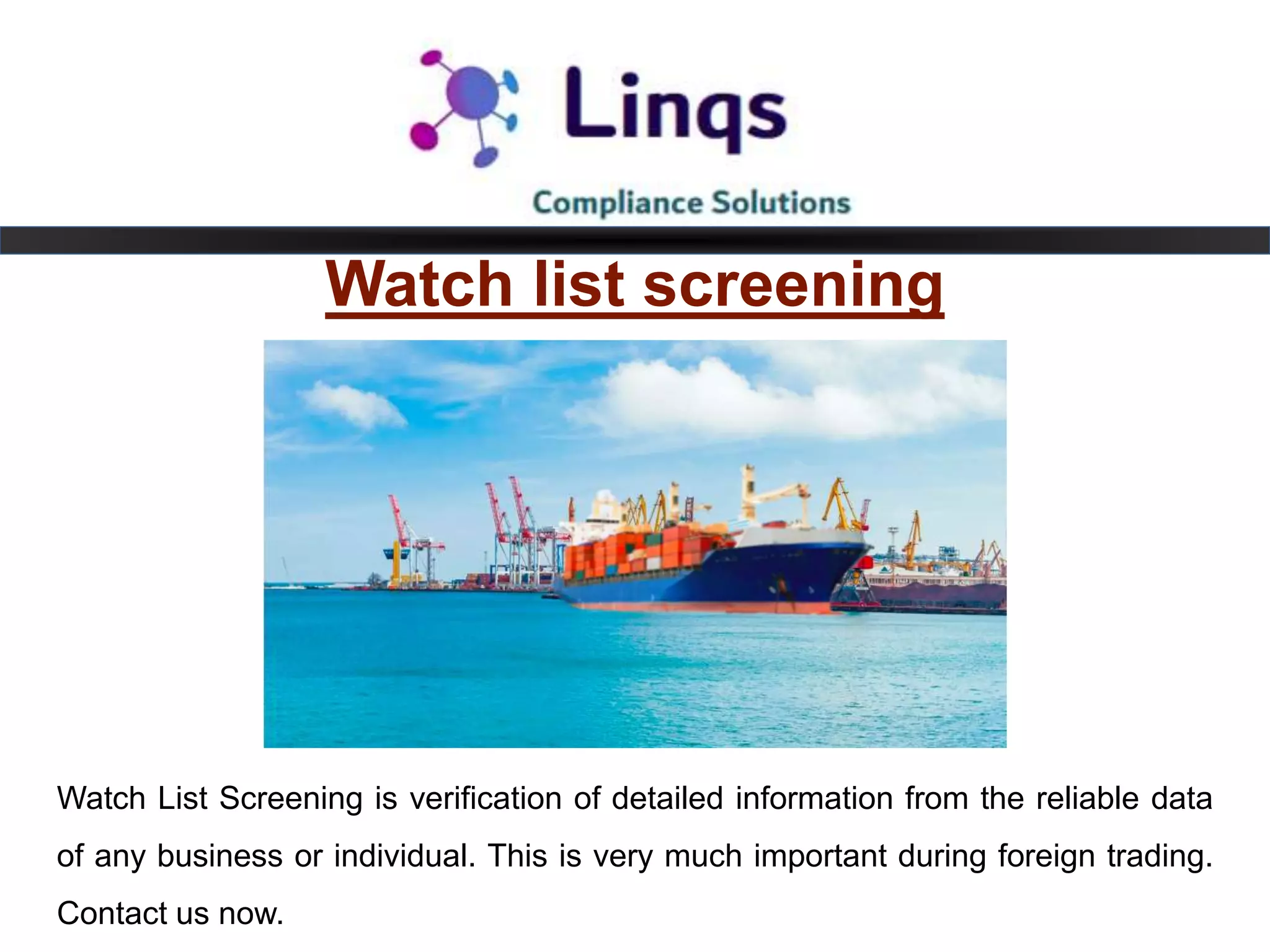 Export Screening | PPT