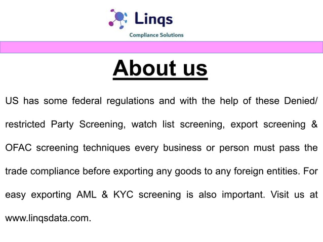 OFAC screening | PPT