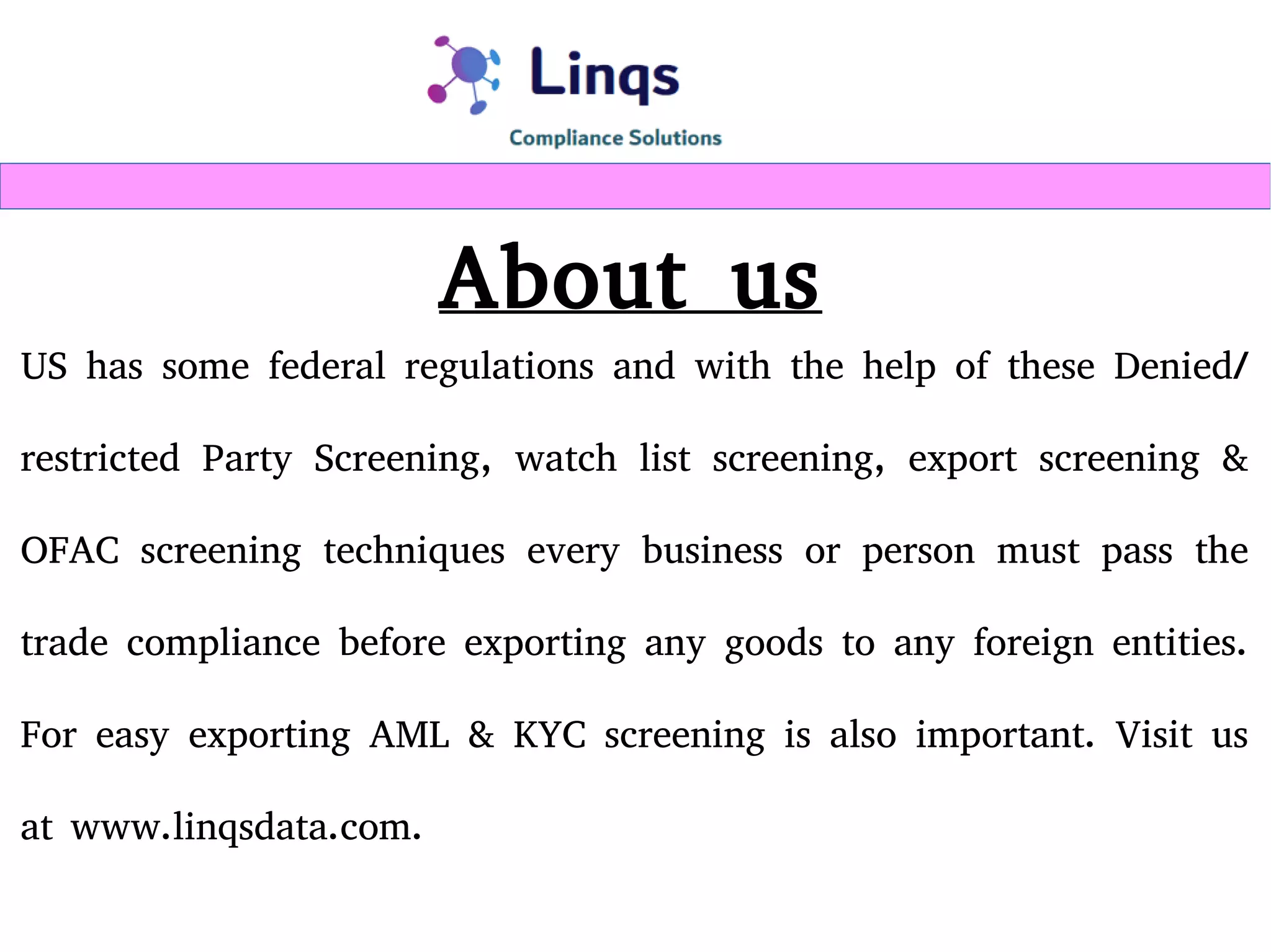 Restricted party screening | PDF