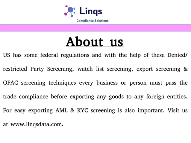 Restricted party screening | PPT
