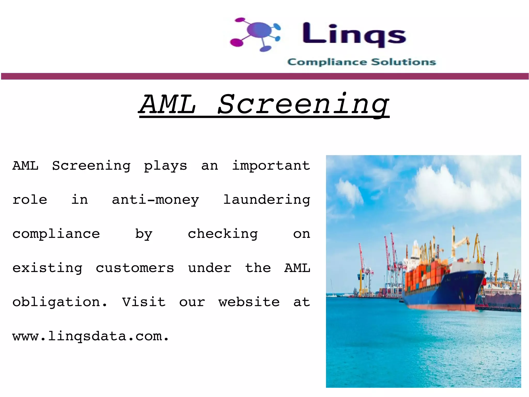 AML Screening | PPT
