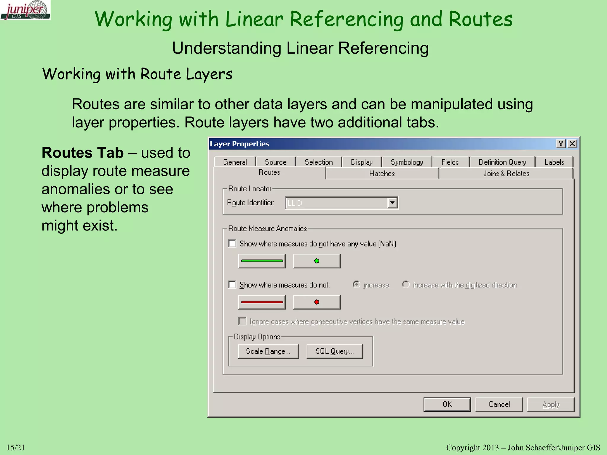 Working with Routes and Linear Referencing in ArcGIS | PPT