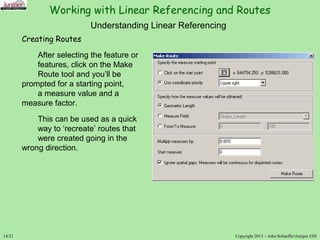 Working with Routes and Linear Referencing in ArcGIS | PPT