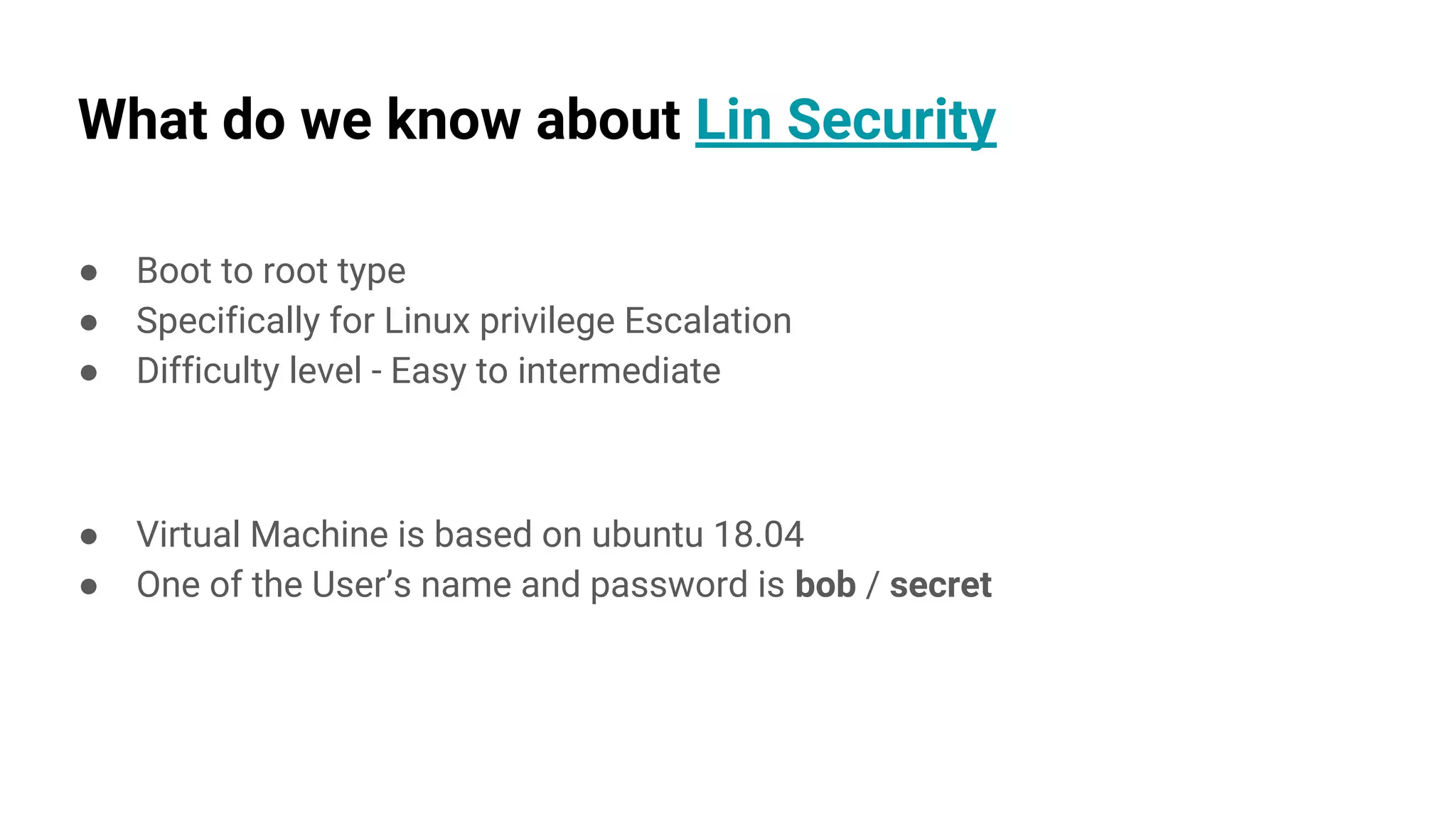 Linux Privilege Escalation with Lin Security. | PDF