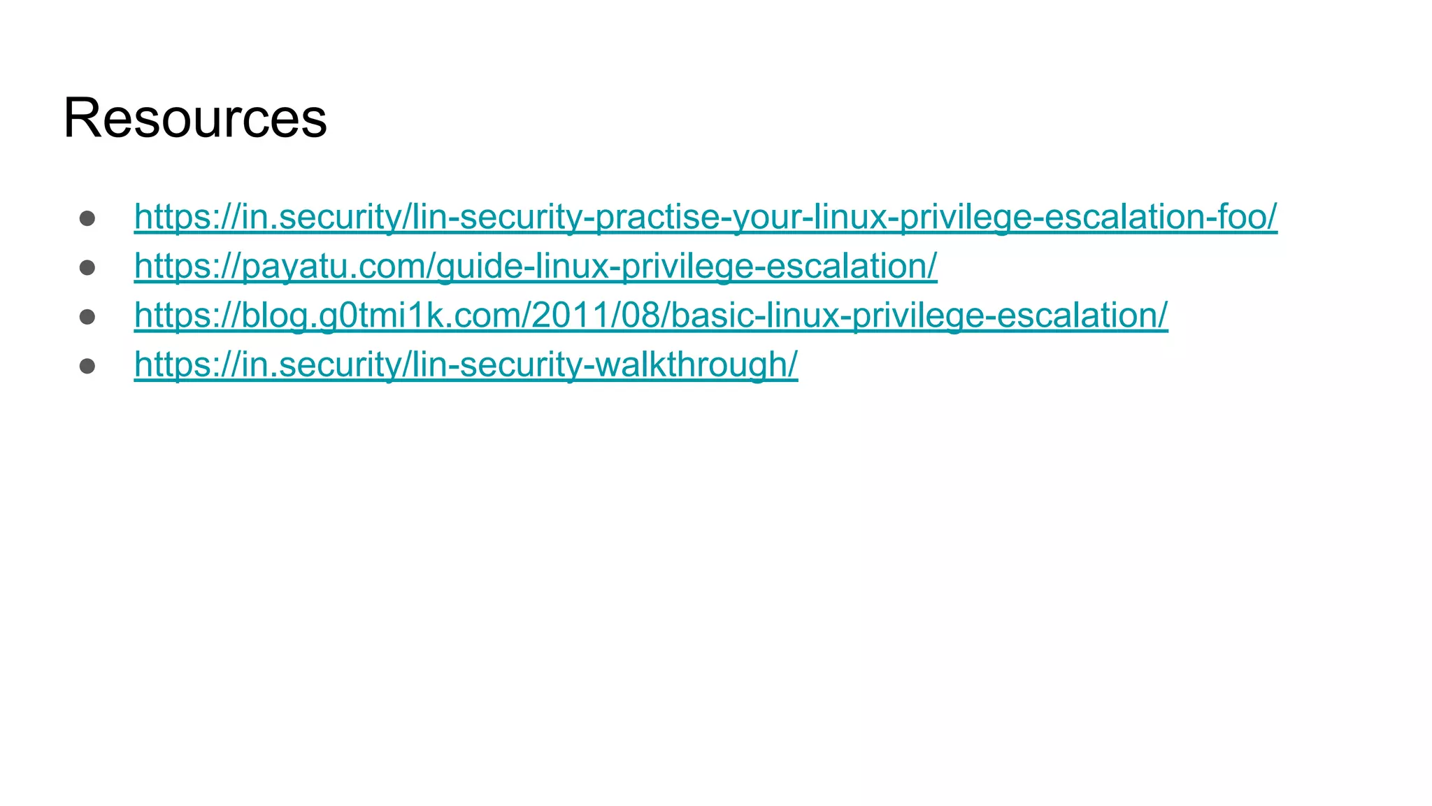 Linux Privilege Escalation with Lin Security. | PDF