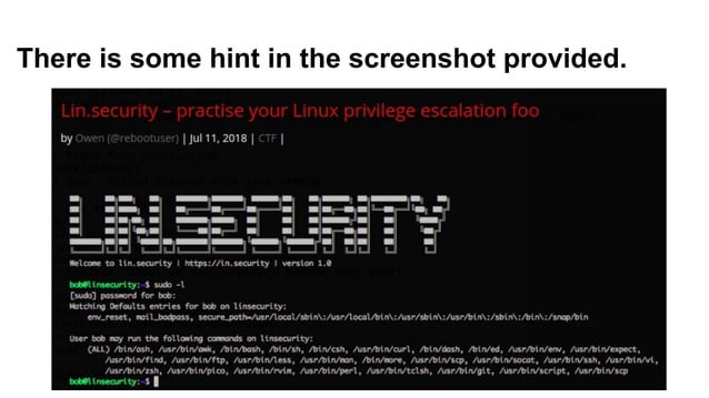 Linux Privilege Escalation with Lin Security. | PPT