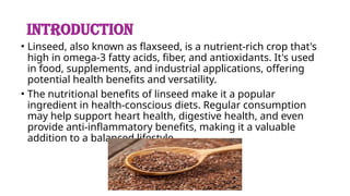 Scientific Cultivation of linseed crop__ | PPTX