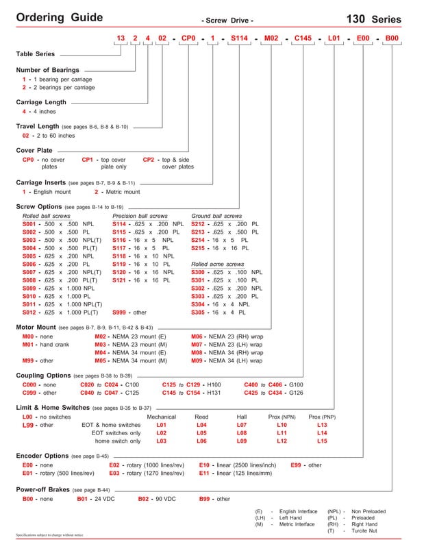 Lintech 130series specsheet | PDF