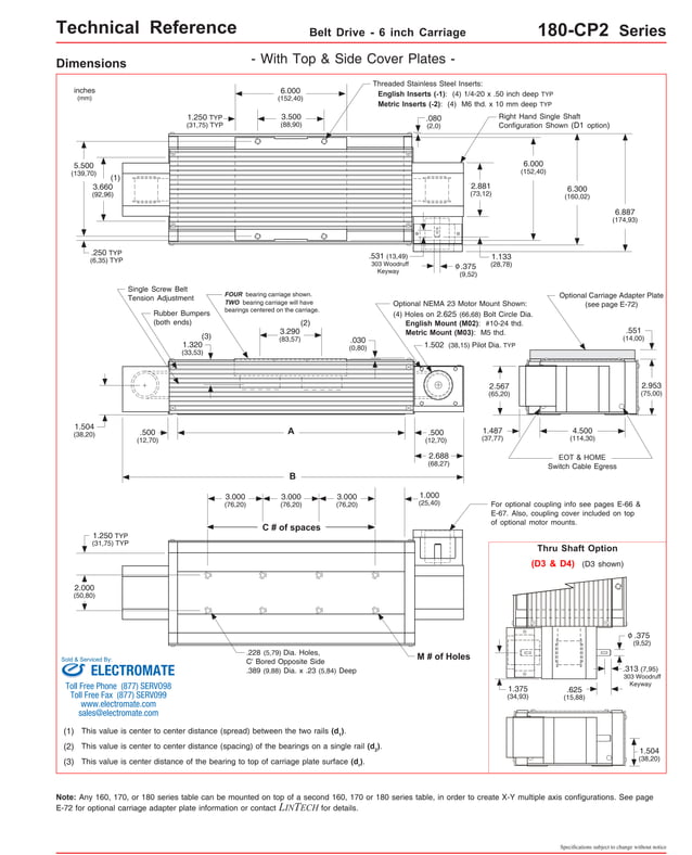 Lintech 180series specsheet | PDF