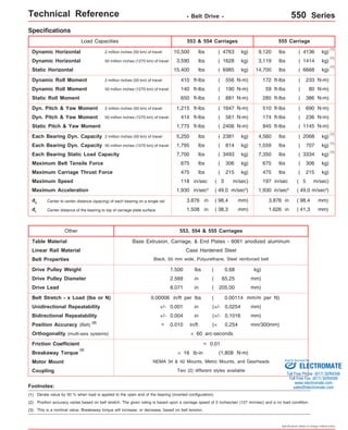 Lintech 550series specsheet | PDF