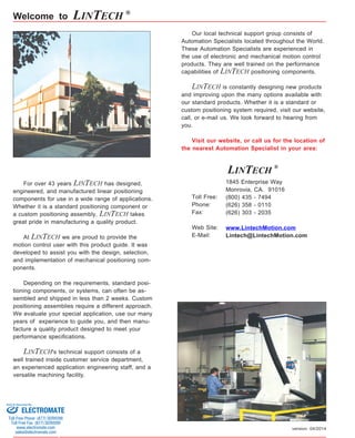 Lin tech arc_hrc_profile_rail_specsheet | PDF