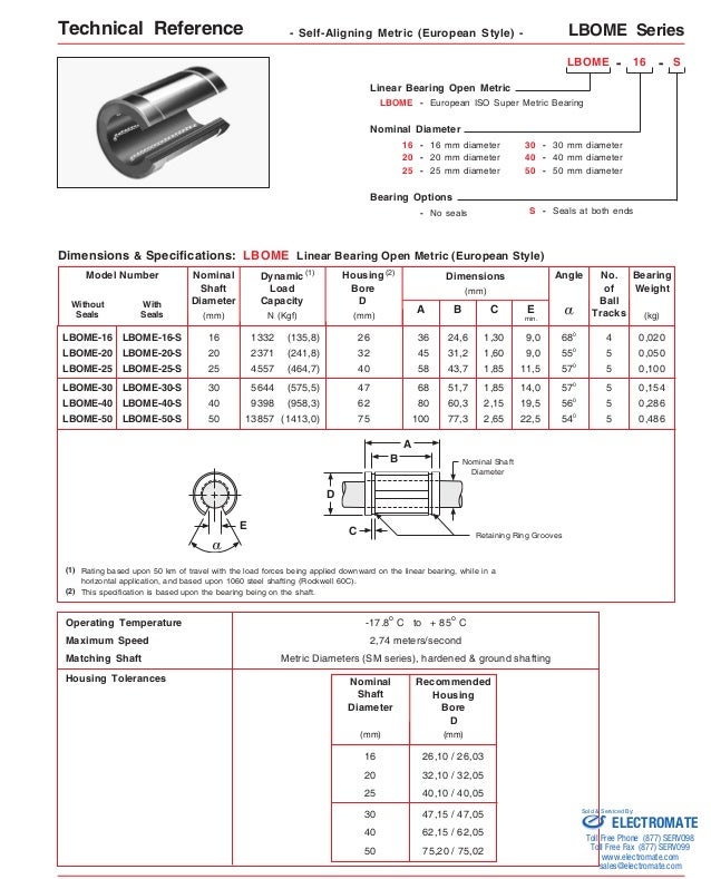 Lintech metric components_specheet
