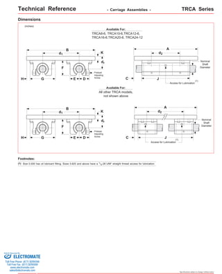 Lintech round rail_bearings_specsheet | PDF