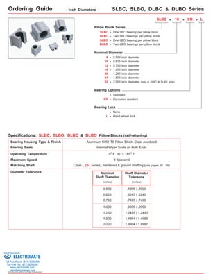 Lintech round rail_bearings_specsheet | PDF