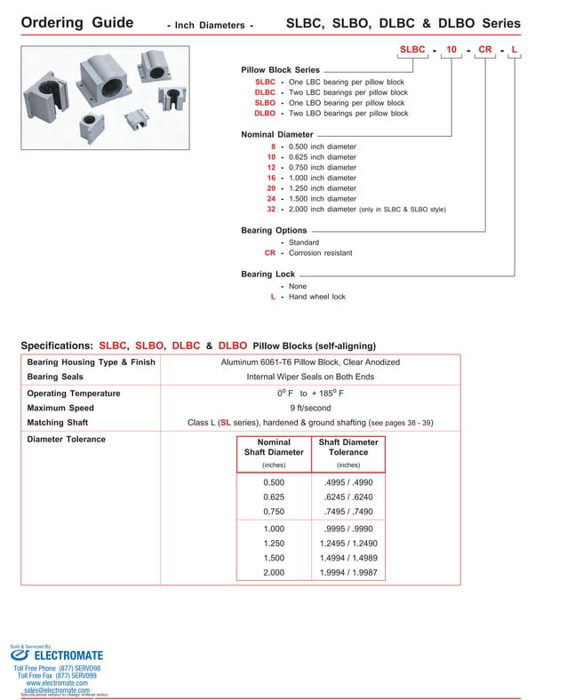 Lintech round rail_bearings_specsheet | PDF | Physics | Science