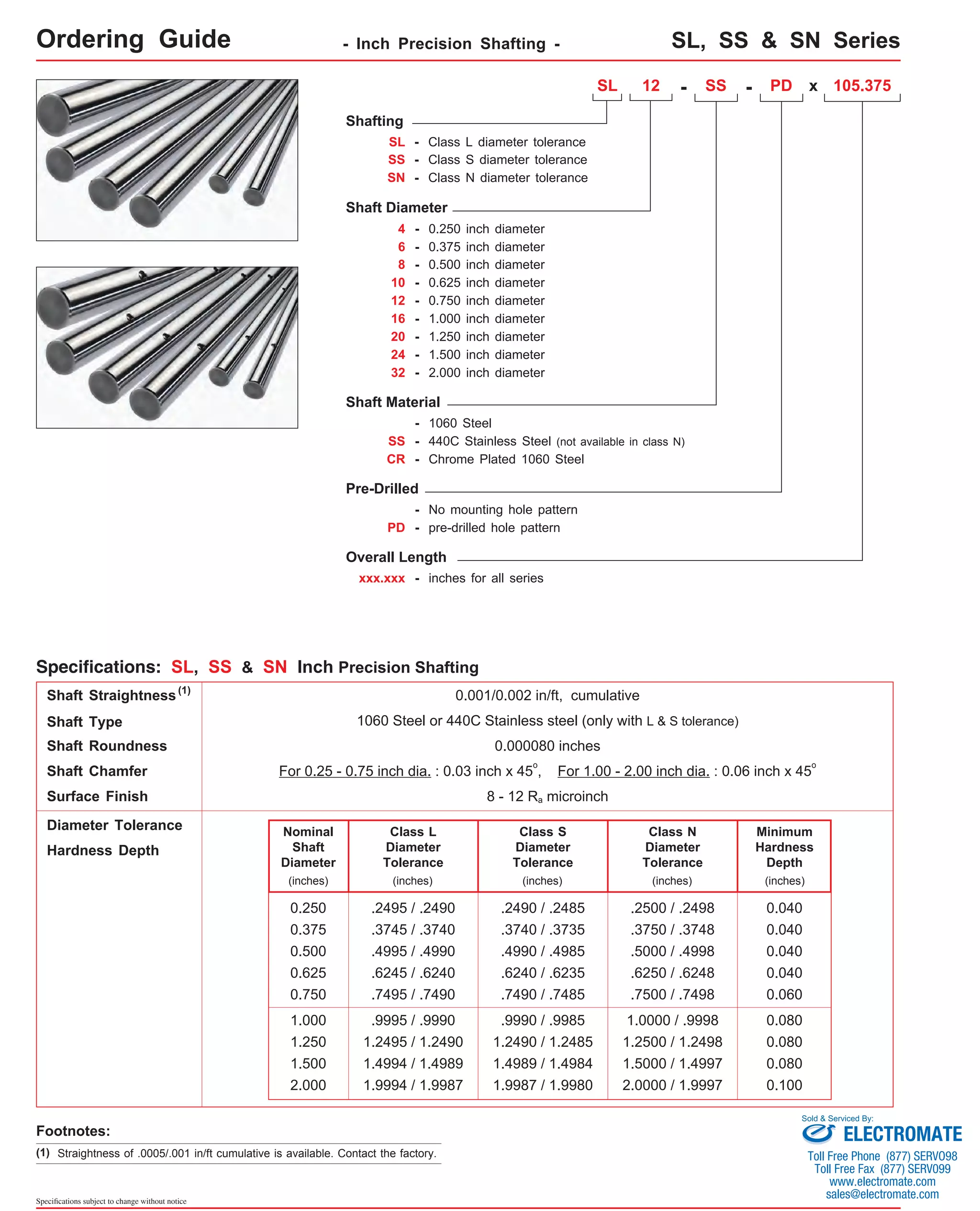 Lin tech round_rail_shafting_specsheet | PDF